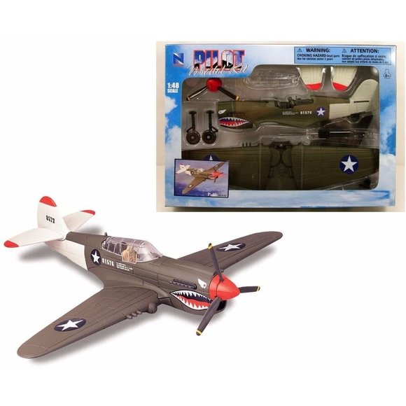 new-raytoys | Toys | New Ray P4 Green White Fighter Airplane Model Kit ...